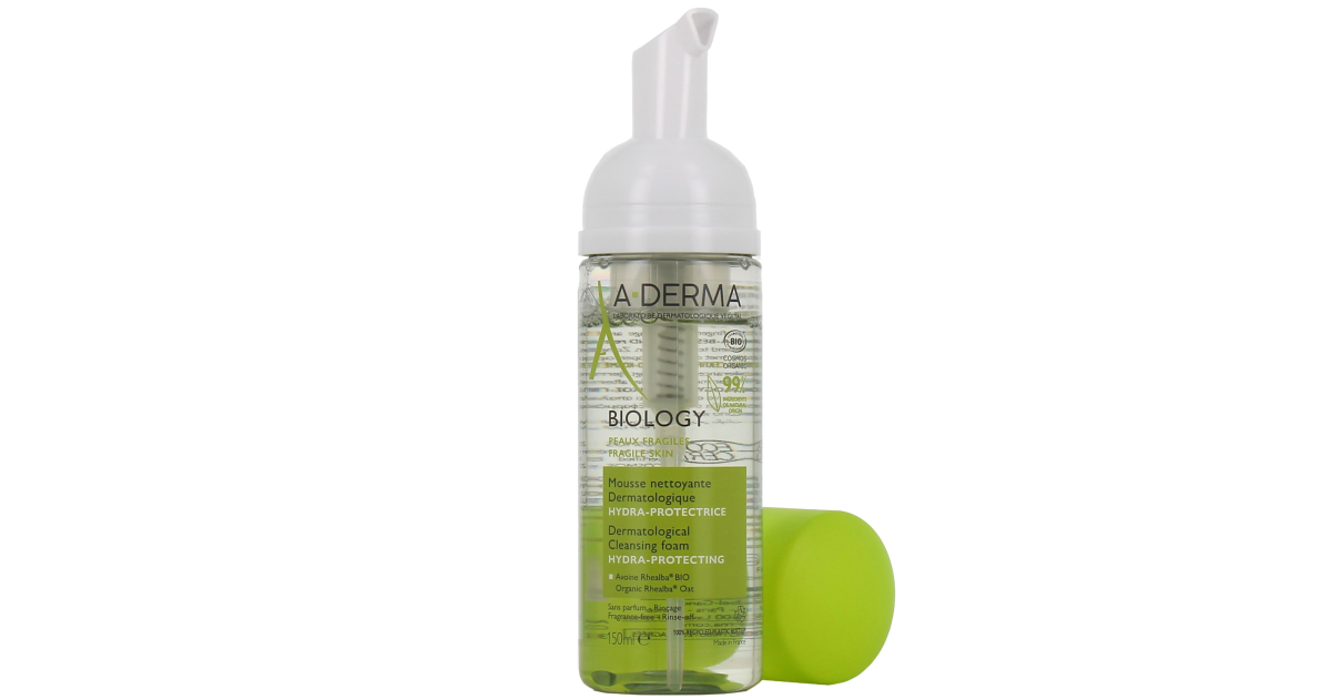 A Derma Biology mousse nettoyante bio - Peaux sensibles, fragiles