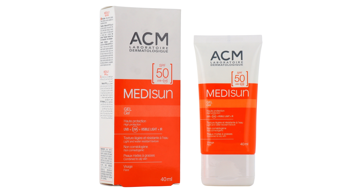 ACM Medisun gel solaire SPF50 - Haute protection peau mixte à grasse