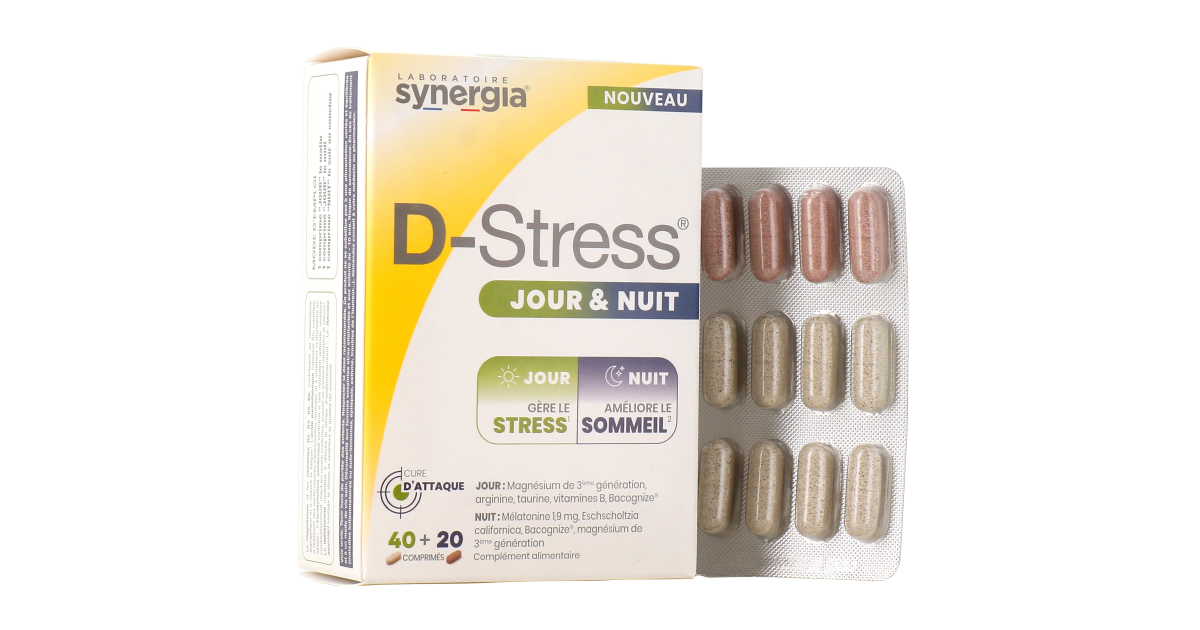 D Stress Jour Nuit comprimés - Complément alimentaire relaxant 24h