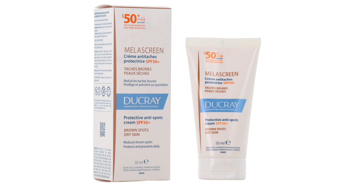 Ducray Melascreen SPF50+ protection solaire anti taches brunes