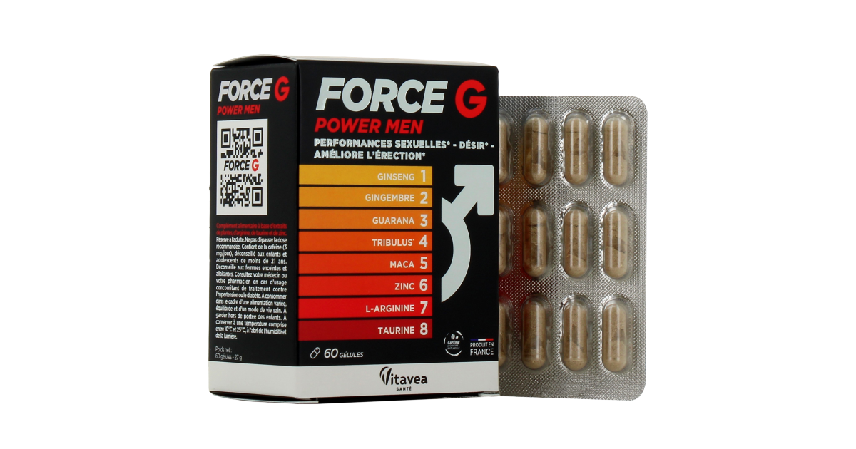 Force G Power Men : performances sexuelles - Complément alimentaire