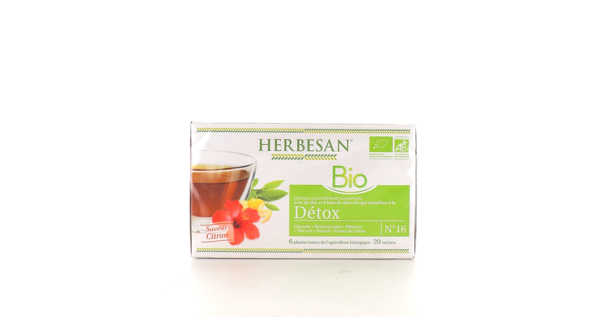 Herbesan infusion bio Detox - Tisane détoxifiante - Aide minceur