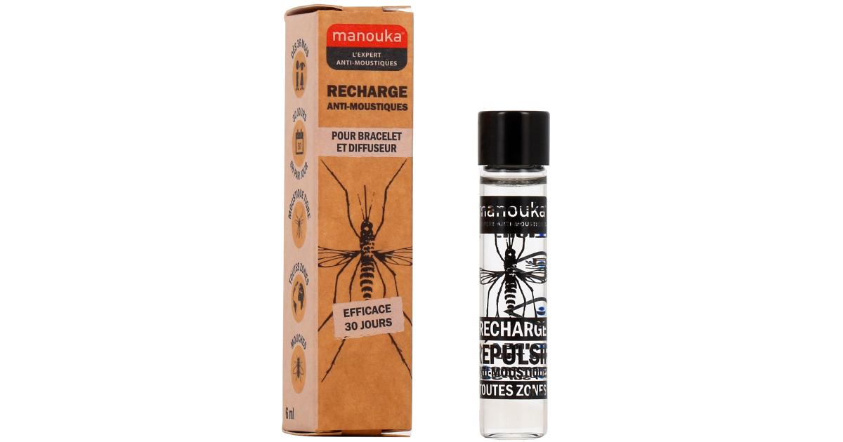 Manouka recharge anti moustiques pour diffuseur et bracelet