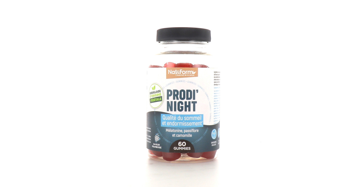 Nat & Form Prodi Night gummies sommeil - Mélatonine et plantes