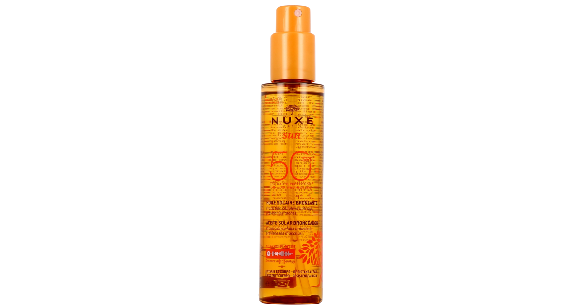 Nuxe Sun huile bronzante SPF 50 visage et corps - Bronzage sublimé