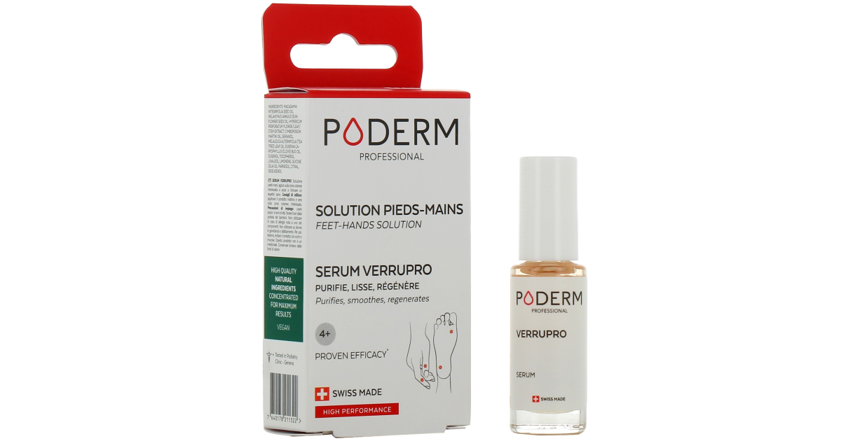 Poderm Sérum Verrupro - Solution verrues pieds mains