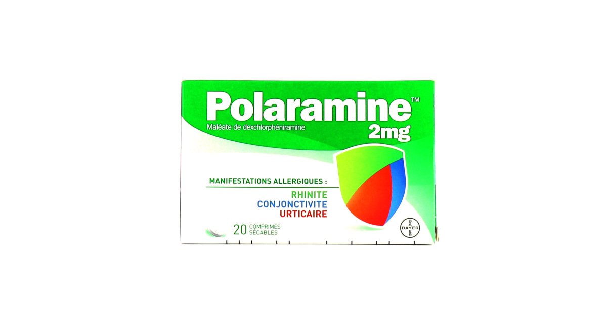 Polaramine 2mg comprimés sécables - Pharmacie des Drakkars