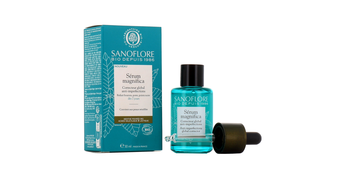 Sanoflore Magnifica sérum anti imperfections - Effet peeling