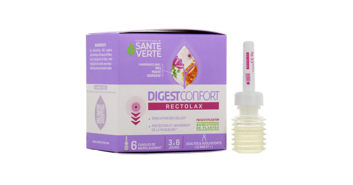 Santé Verte Digestconfort Rectolax : microlavement pour constipation