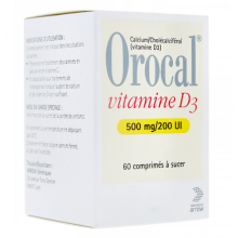 Orocal vitamine D3 500 mg / 400 UI comprimés à sucer