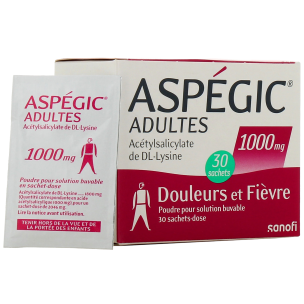 Aspégic adultes 1000 mg poudre - Pharmacie des Drakkars