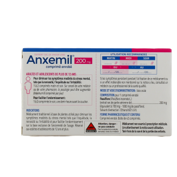 Anxemil 200mg - Stress mental, nervosité
