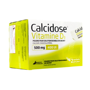 Calcidose Vitamine D3 60 sachets - Carence en Vitamine D