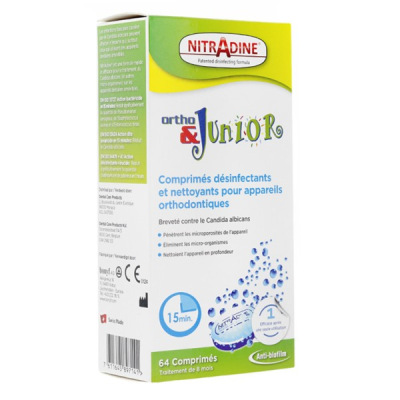 Nitradine Ortho et Junior : comprimés désinfectants et nettoyants