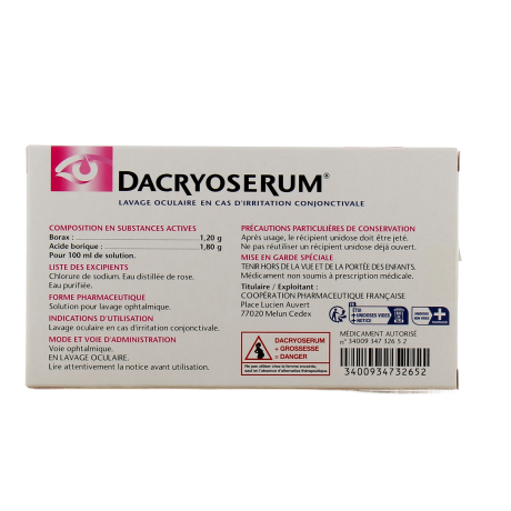 Dacryoserum - Lavage Occulaire - Pharmacie des Drakkars