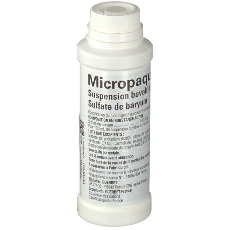 Micropaque Solution buvable ou rectale - Produit de contraste