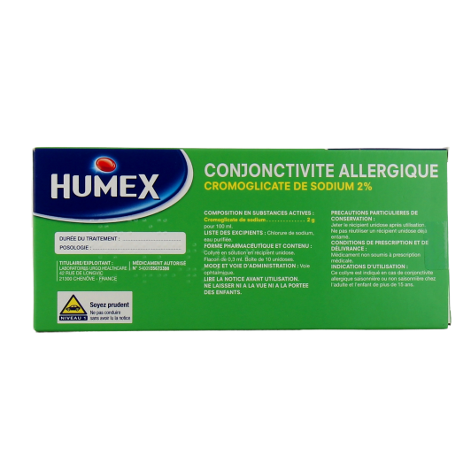 Humex Conjonctivite Allergique - Collyre antihistaminique