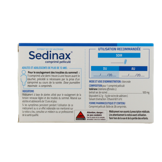 Sedinax Troubles du Sommeil - Tension Nerveuse Légère