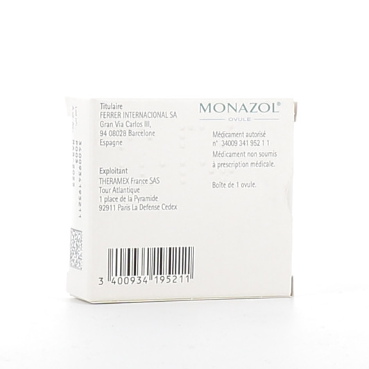 Monazol ovule - Mycose vaginale - Pharmacie des Drakkars