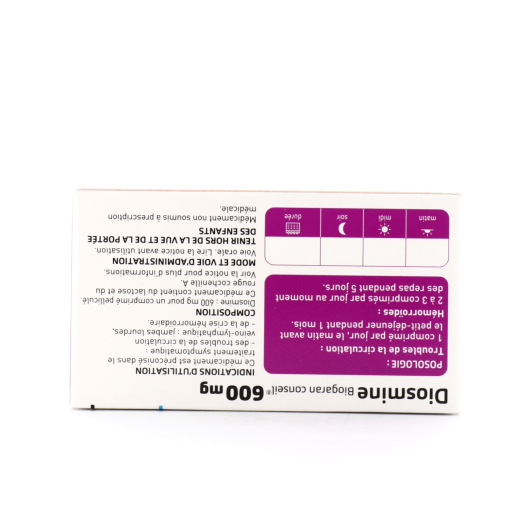 Diosmine - Jambes Lourdes, Crises Hémorroïdaires