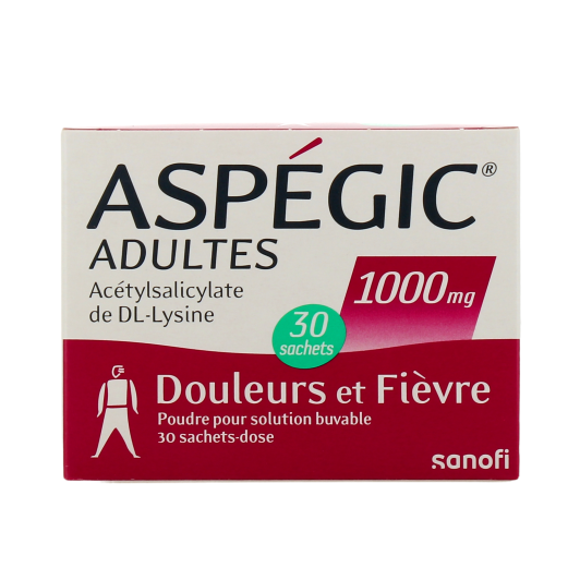 Aspégic adultes 1000 mg poudre - Pharmacie des Drakkars