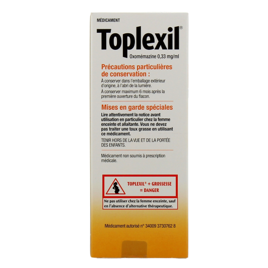 Sirop toux sèche et irritative Toplexil - Caramel ou sans sucres