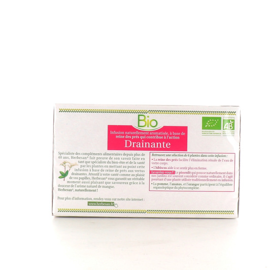 Herbesan infusion bio Drainante - Tisane pour le drainage de l'eau