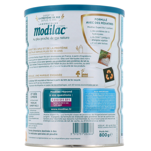 Modilac Expert Riz 1 Lait 1er âge