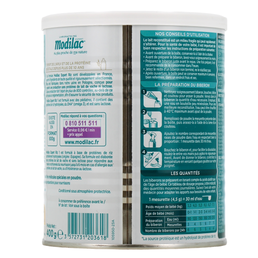 Modilac Expert Riz 1 Lait 1er âge