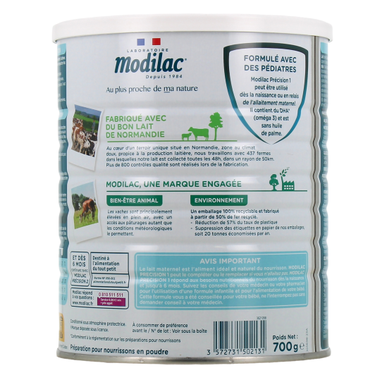 Modilac Precision 1 lait 1er âge - Dès la naissance