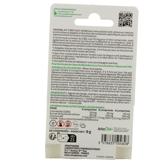 Arkorelax CBD Flexi-doses - Stress, Relaxation
