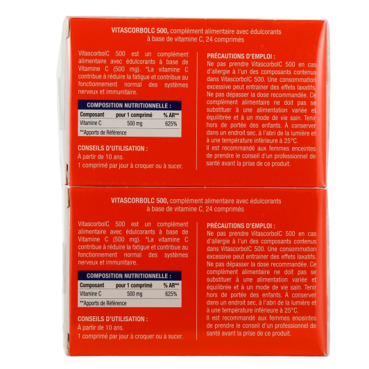 Vitascorbol C500 vitamine C - Fatigue, défenses immunitaires