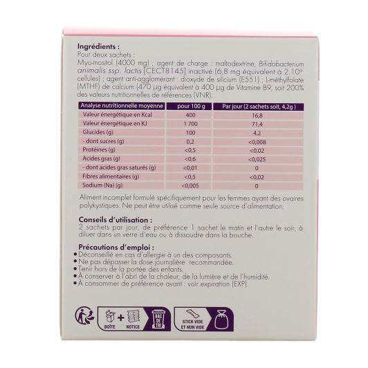 Gynositol Plus Postbiotique - Syndrome des ovaires polykystiques