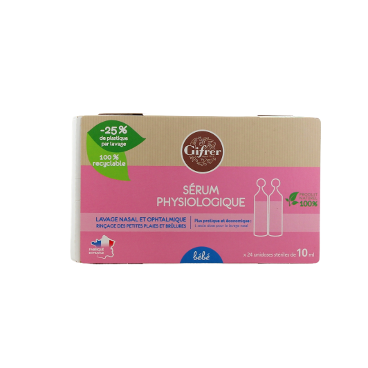 Sérum physiologique Gifrer : lavage de nez bébé, hygiène oculaire