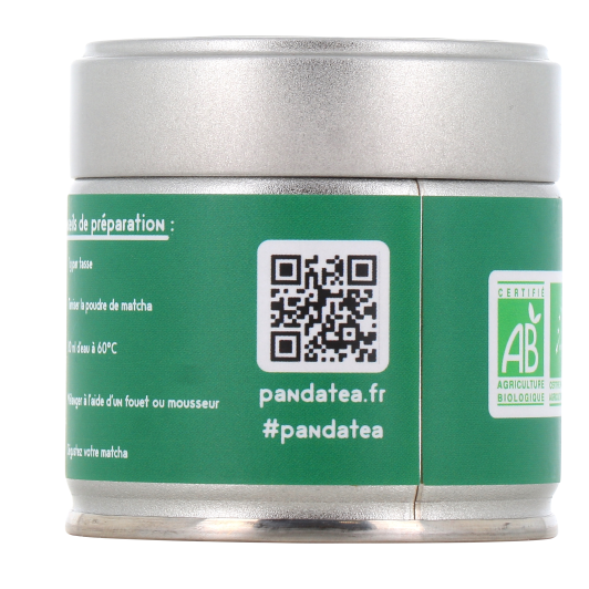 Panda Tea matcha bio poudre - Thé vert biologique origine Japon