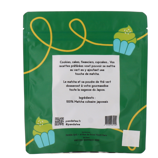 Panda Tea matcha culinaire - Boisson latte, dessert, pâtisserie