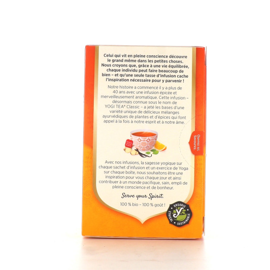 Yogi Tea Gingembre Orange Vanille 17 sachets