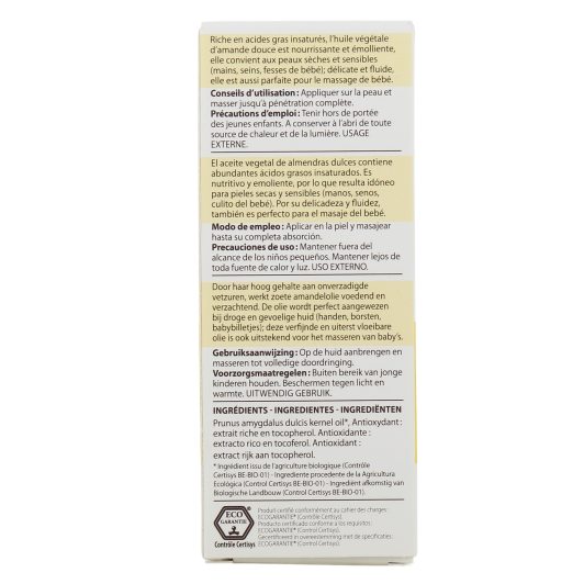 Pranarom huile végétale Amande douce Bio