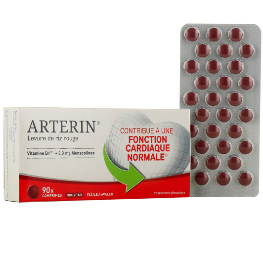 Arterin Levure de riz rouge 90 comprimés - 2,9mg de monacolines