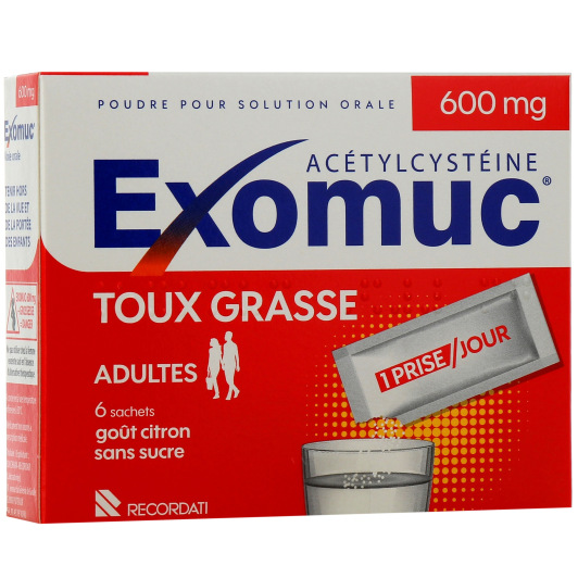 Exomuc 200 mg ou 600 mg - Fluidifiant toux Grasse
