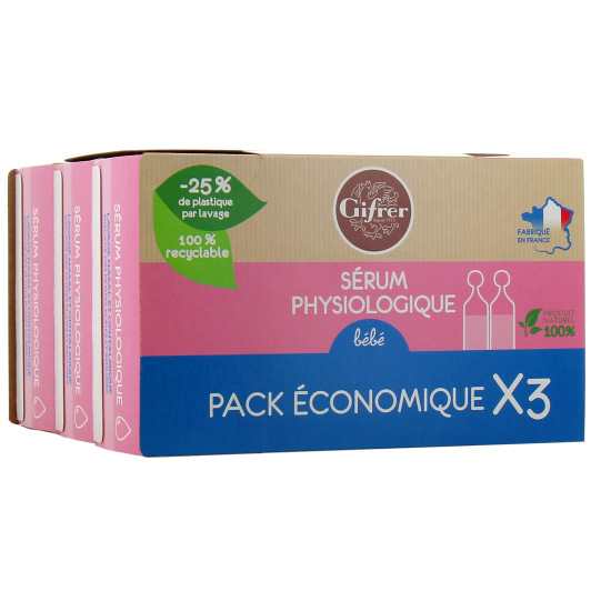 Sérum physiologique Gifrer : lavage de nez bébé, hygiène oculaire