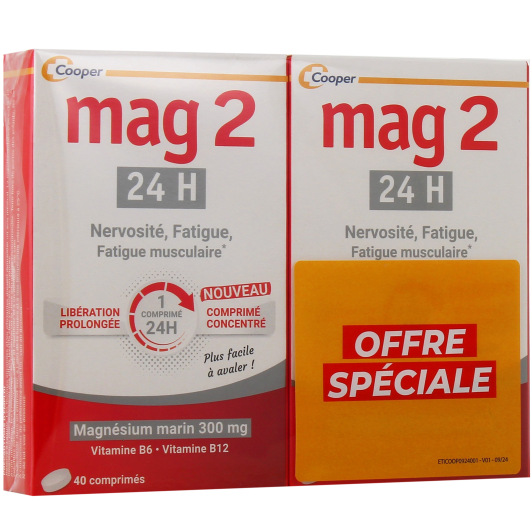 Mag 2 24h : fatigue, nervosité - Magnésium marin et vitamines