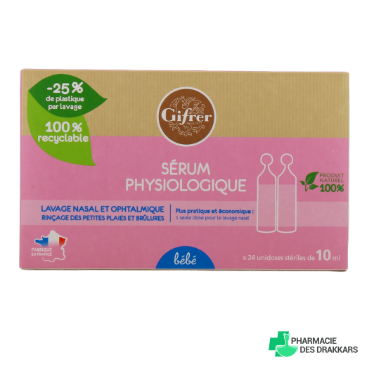 Sérum physiologique Gifrer : lavage de nez bébé, hygiène oculaire